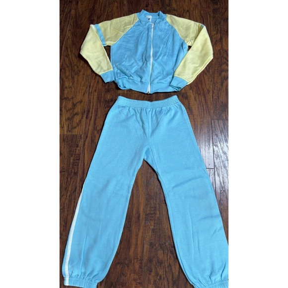 Bottoms | Vintage Kids 6x Sears Jog Togs Sweatsuit Pair Yellow Blue ...